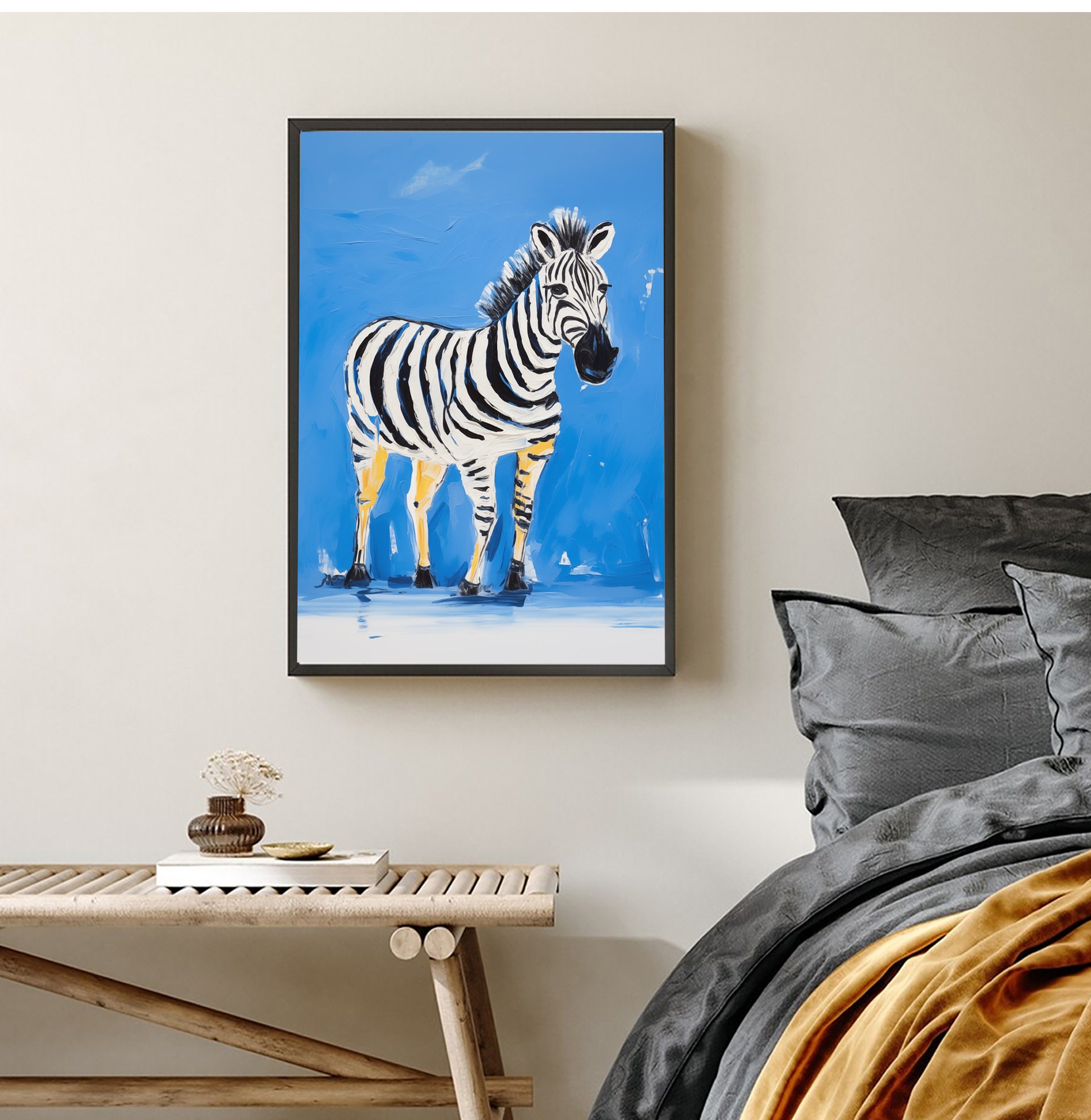 Art Print Zebra Chinoiseries Ginger Jar Pattern Asian Chippendale ...