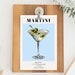 Martini Cocktail Art Print: Classic Bar Cart Decor - Etsy