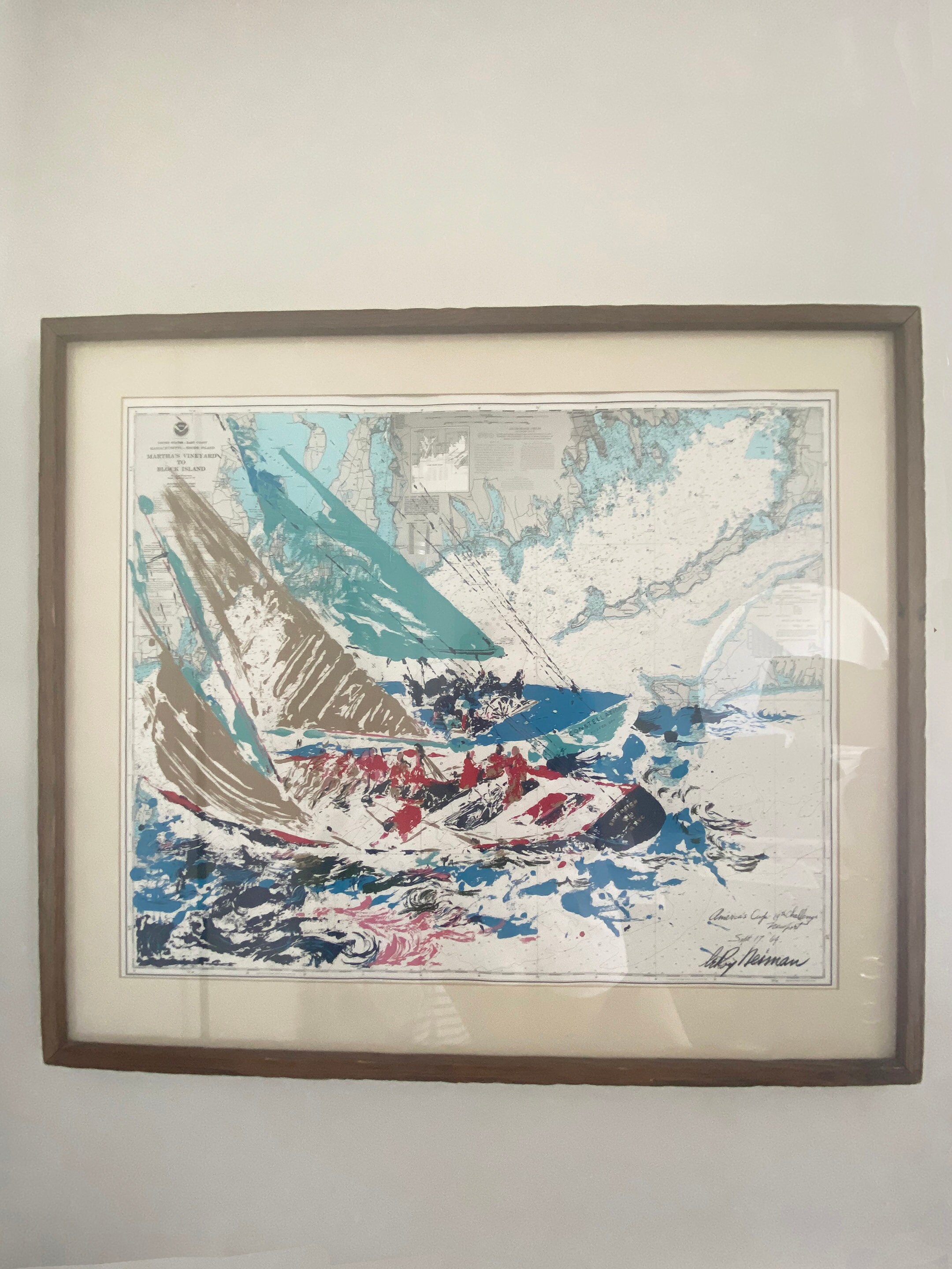 Leroy Nieman Serigraph Print America's Cup 19th Challenge Newport - Etsy