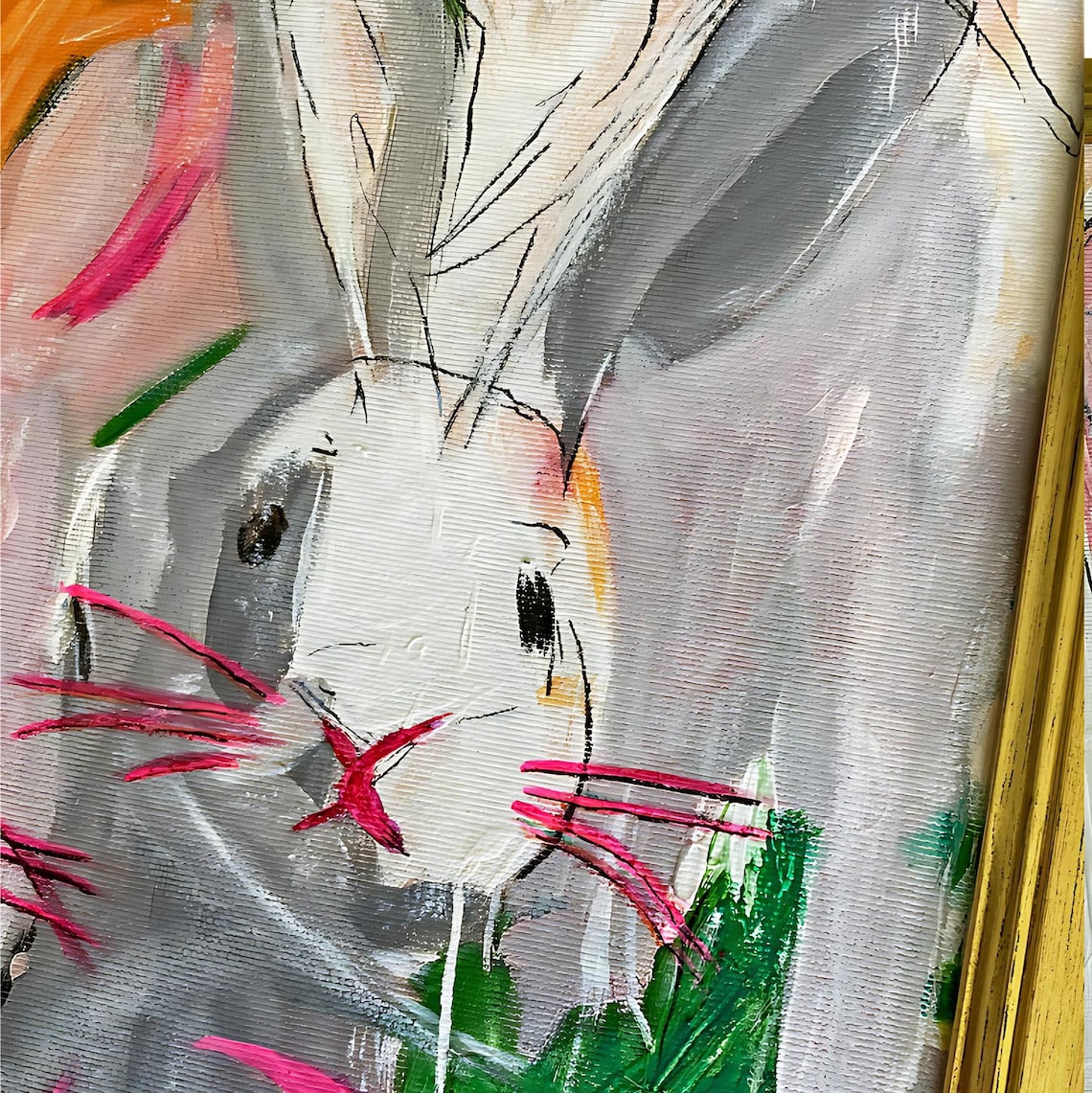 Bunny Hop Original Art Comes Framed in Victorian Gold Gilded Frame ...