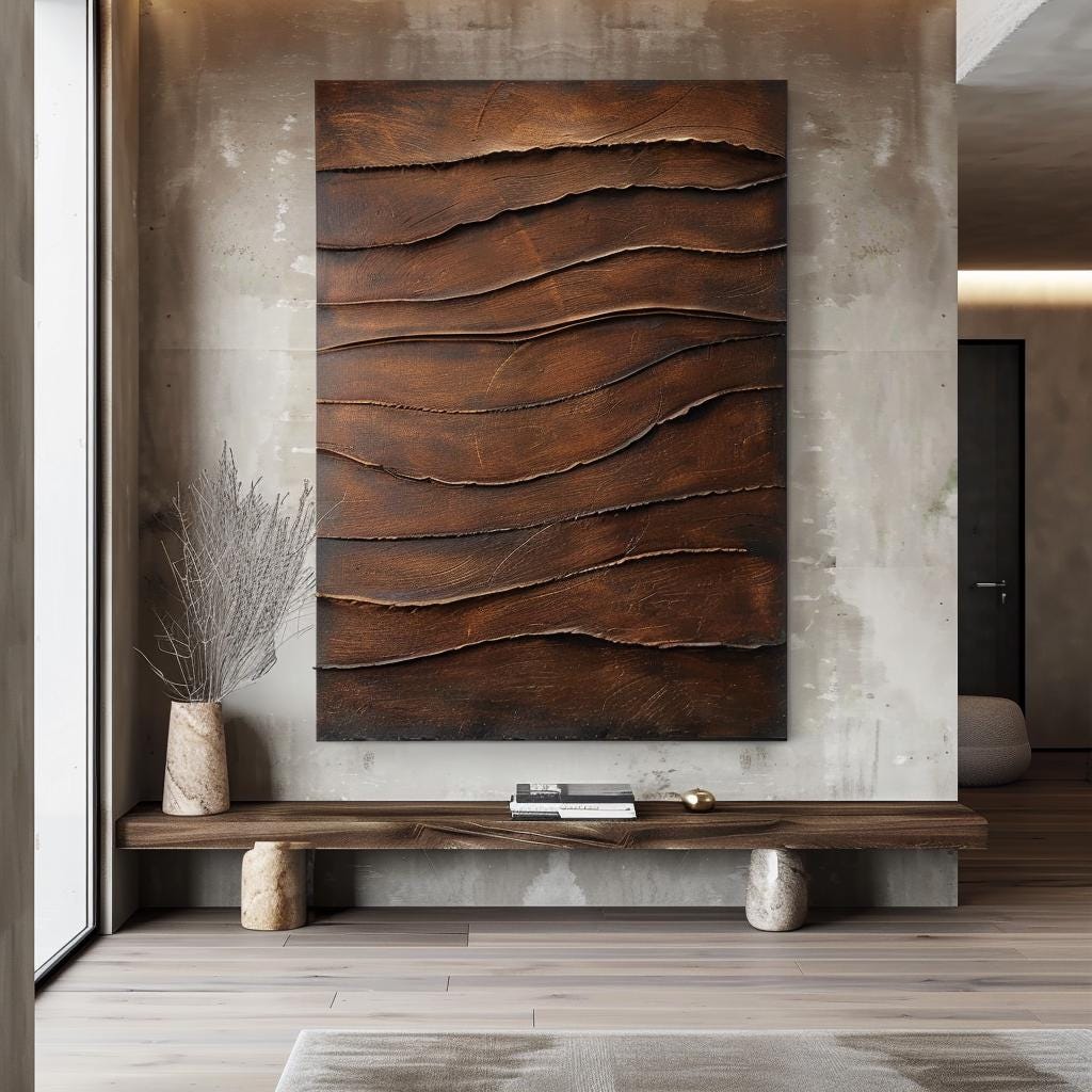 Modern Painting Textured Brown Lines Abstract Painting Textures ...