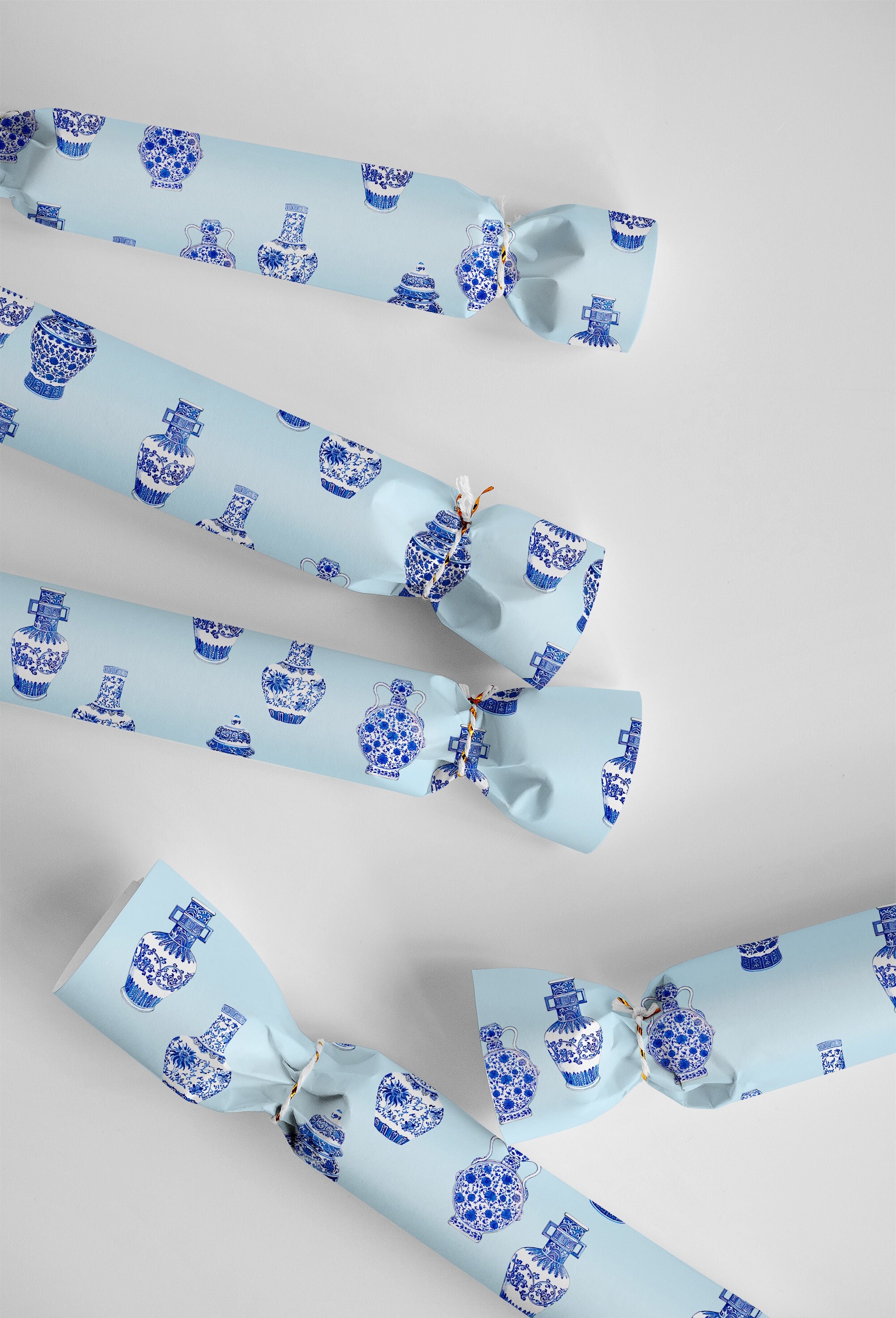 Gift Wrap Paper Preppy Blue Ginger Jars Wrapping Gift Paper Chinoiserie ...