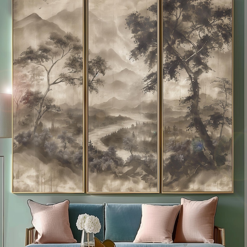 Three Panel Wall Art - Etsy