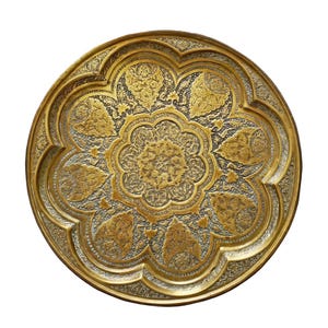 Antique Brass Persian Tray Arabic Design Servin Bar Tray Moroccan Old ...