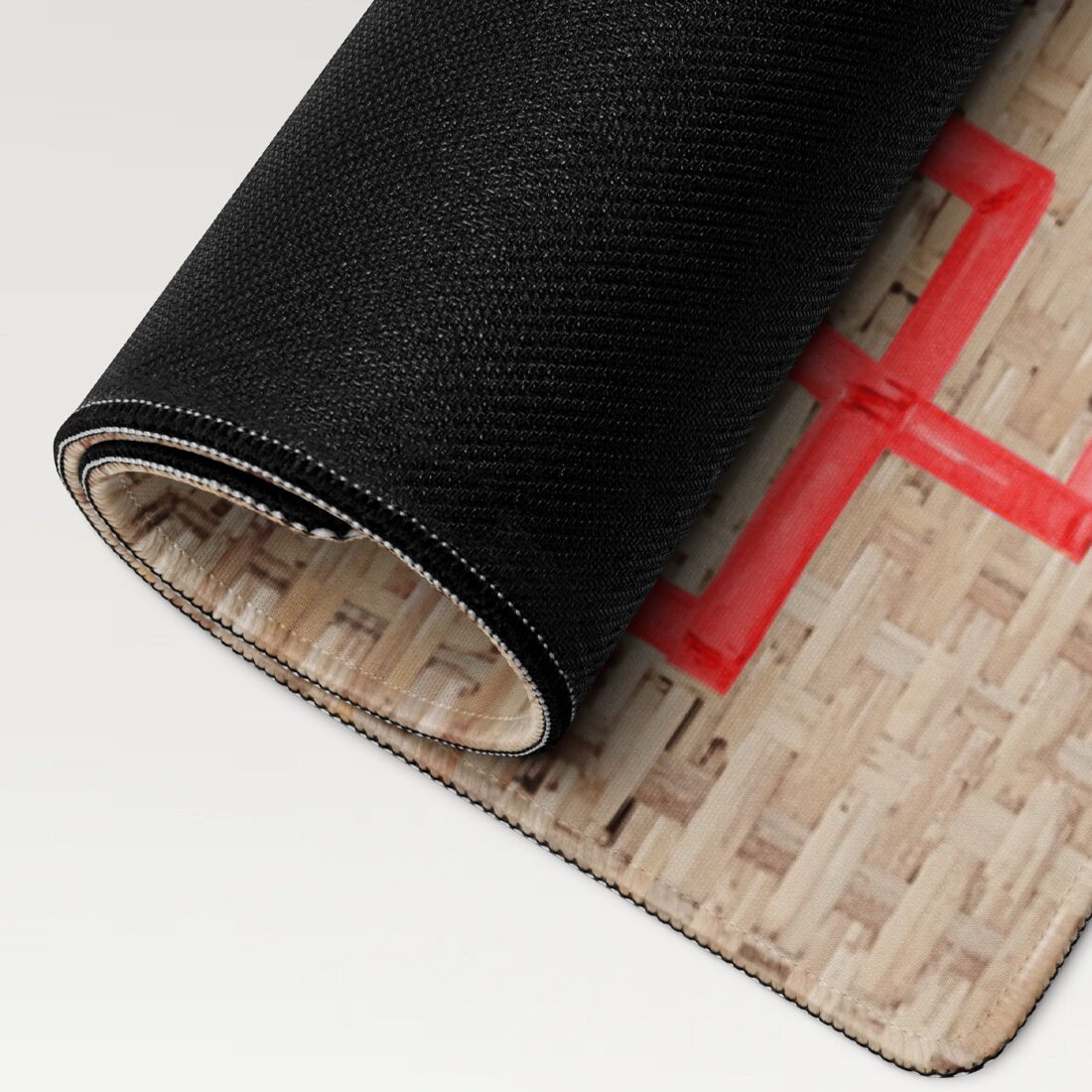 Custom Desk Pad Boho Design Wicker Split Rattan Mouse Pad Personalized ...