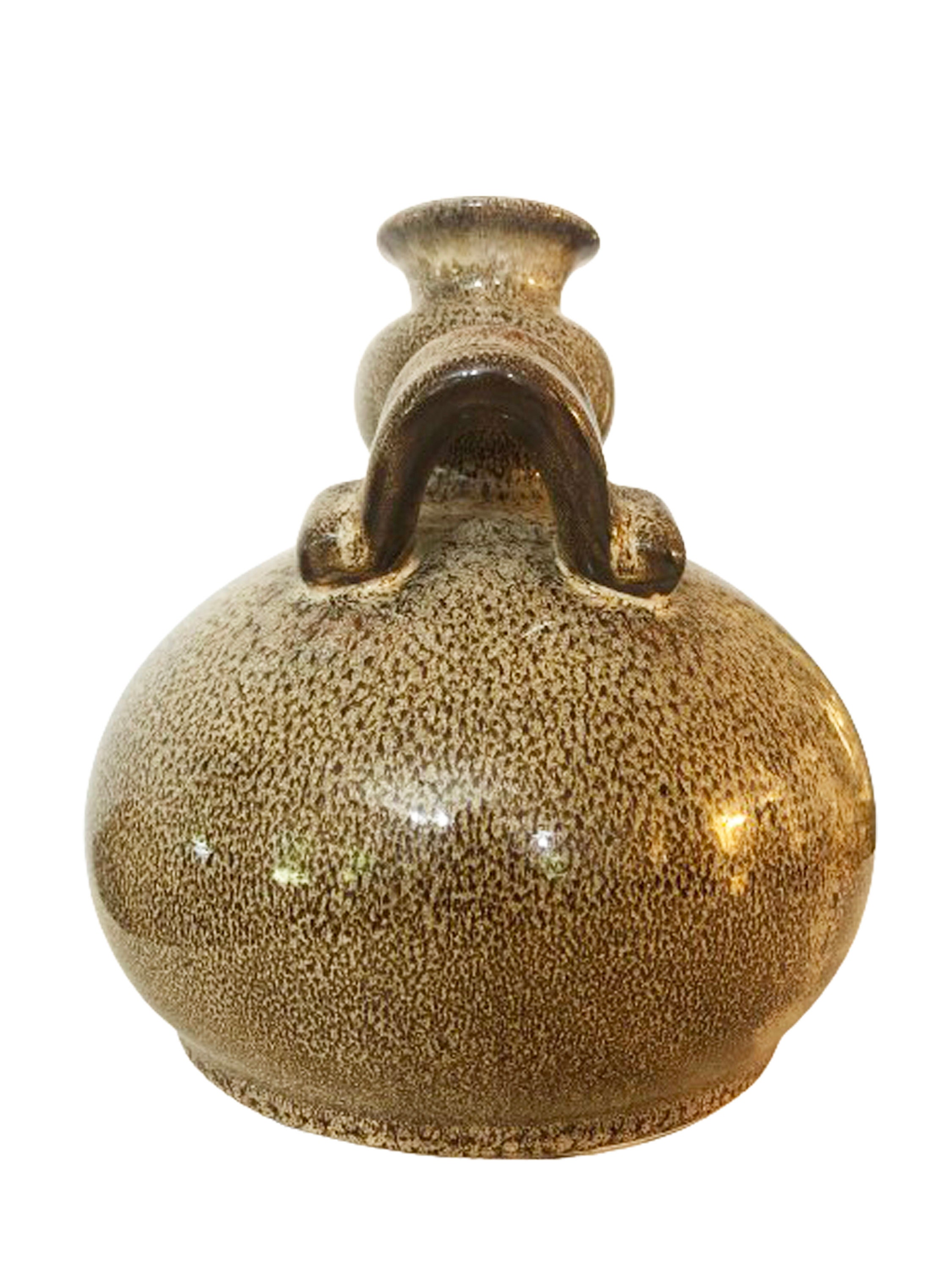 Vintage Chinese Jar With Pale Brown Hue and Spackled Finish Maitland ...