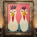 Two Silly Birds Art Contemporary Wall Art Greek Modern Kitchen Art ...