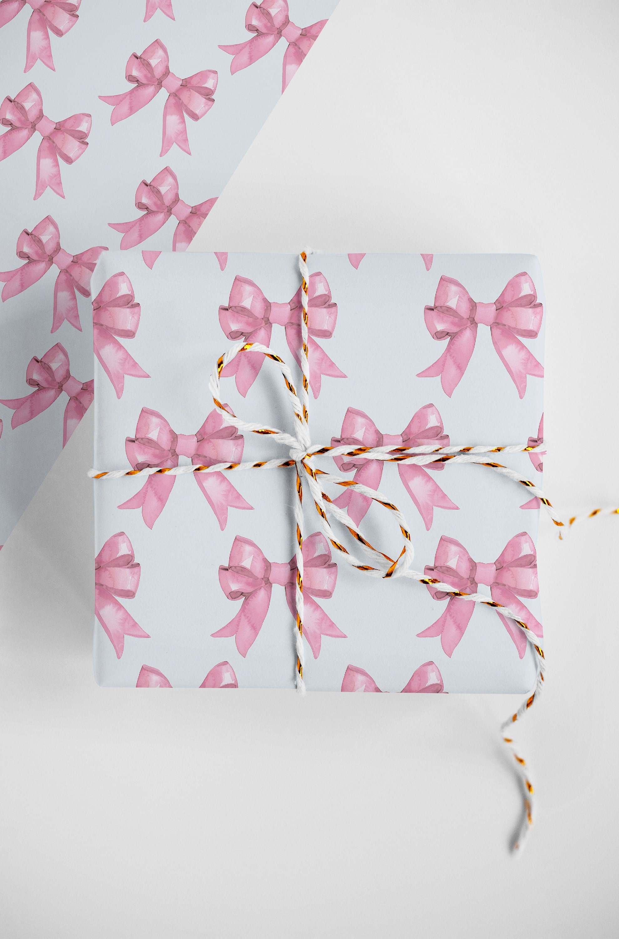 Gift Wrap Paper Ribbon Bows Pink Blue Colors Wrap Preppy Chinoiserie ... Gift Wrap Paper Ribbon Bows Pink Blue Colors Wrap Preppy Chinoiserie ...