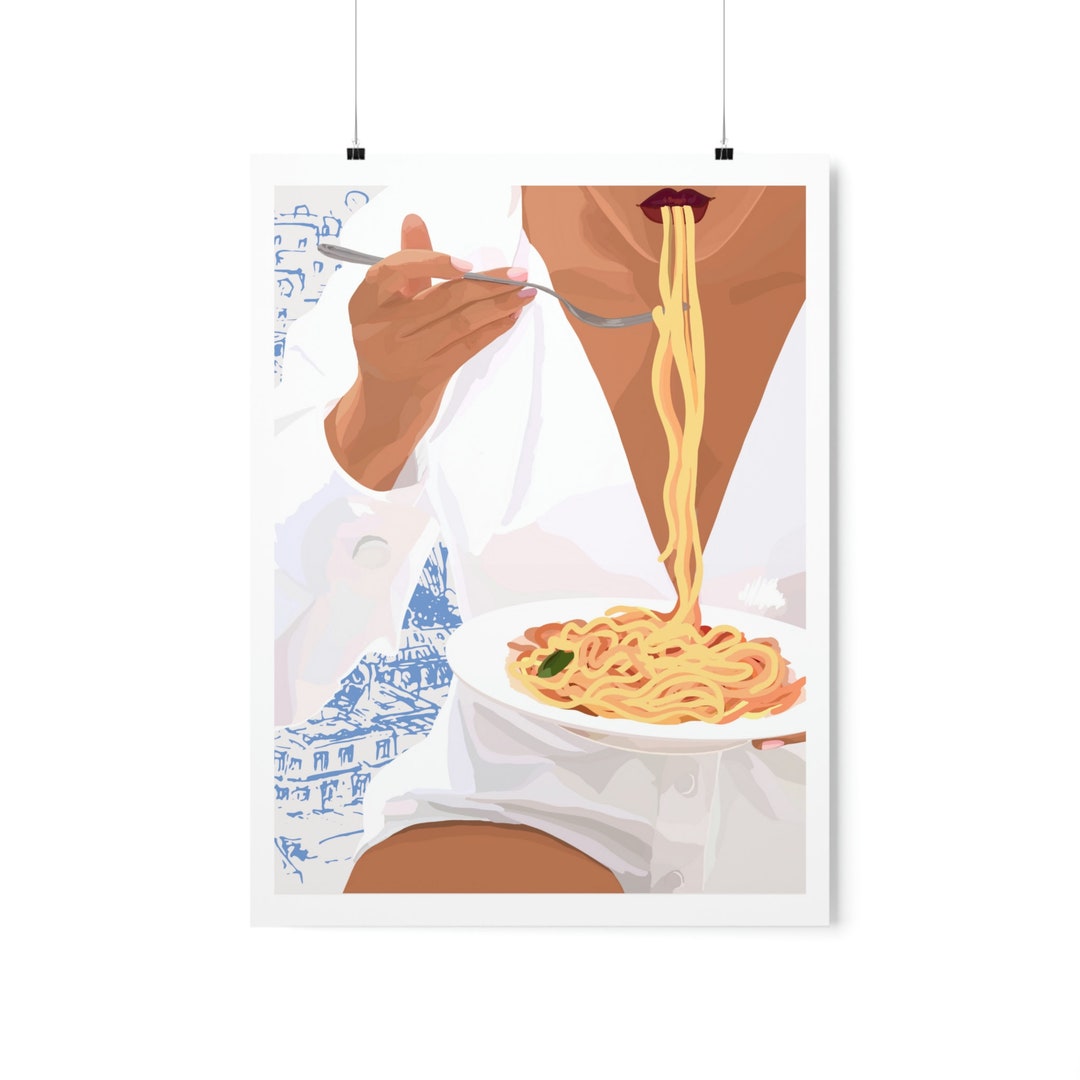 Spaghetti Italy Aesthetic Wall Art - Etsy