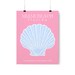 Miami Beach Trendy Girly Poster in Pink and Blue Miami Wall Art Girly ...