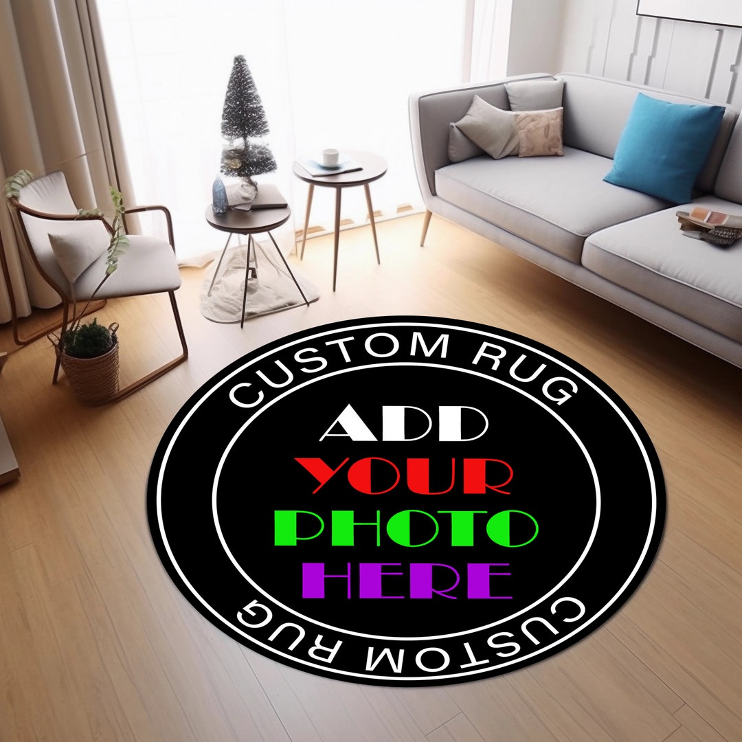 Custom Round Rug, Personalized Rug, Custom Your Image Area Rug, Custom ...