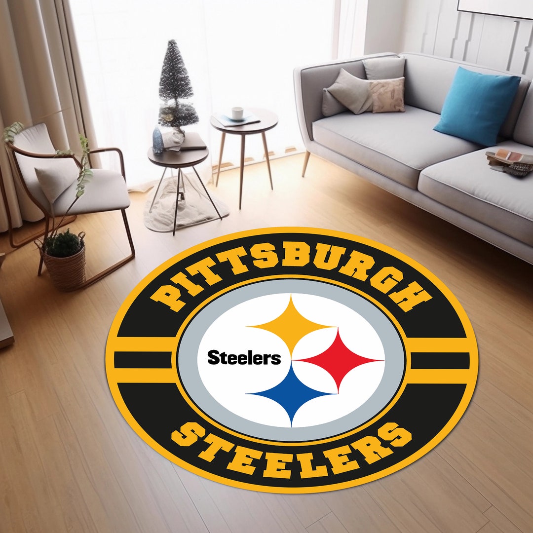 Personalized Rug, American Football Rug, Pittsburgh Steelers, Gift, NFL ...