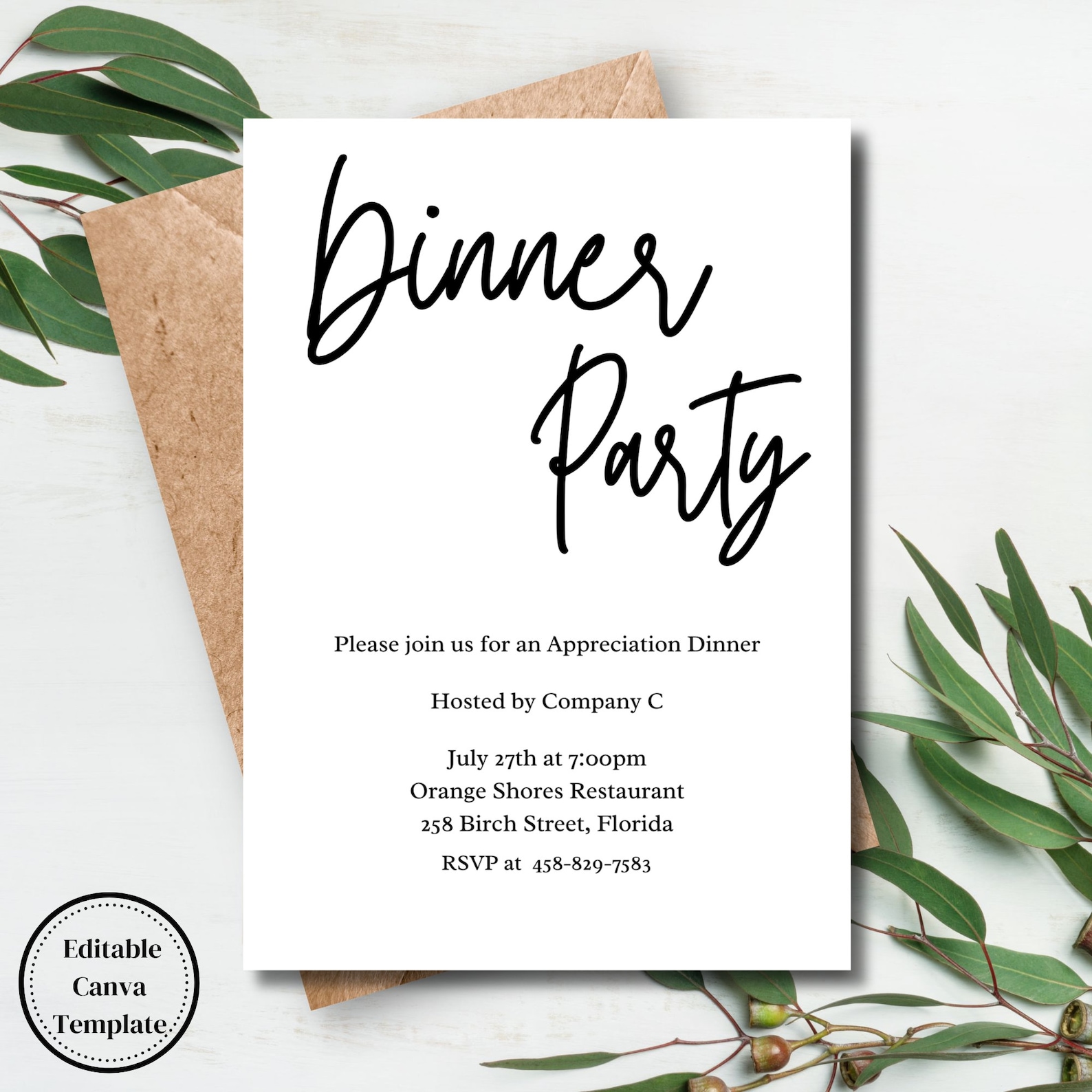 Appreciation Dinner Invitation, Dinner Party, Staff Appreciation ...