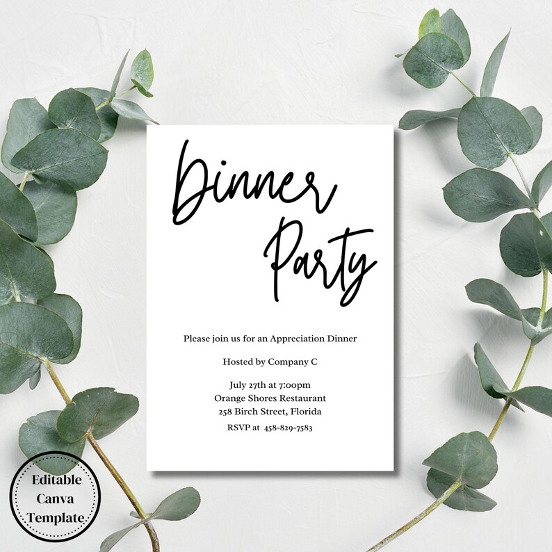 Appreciation Dinner Invitation, Dinner Party, Staff Appreciation ...