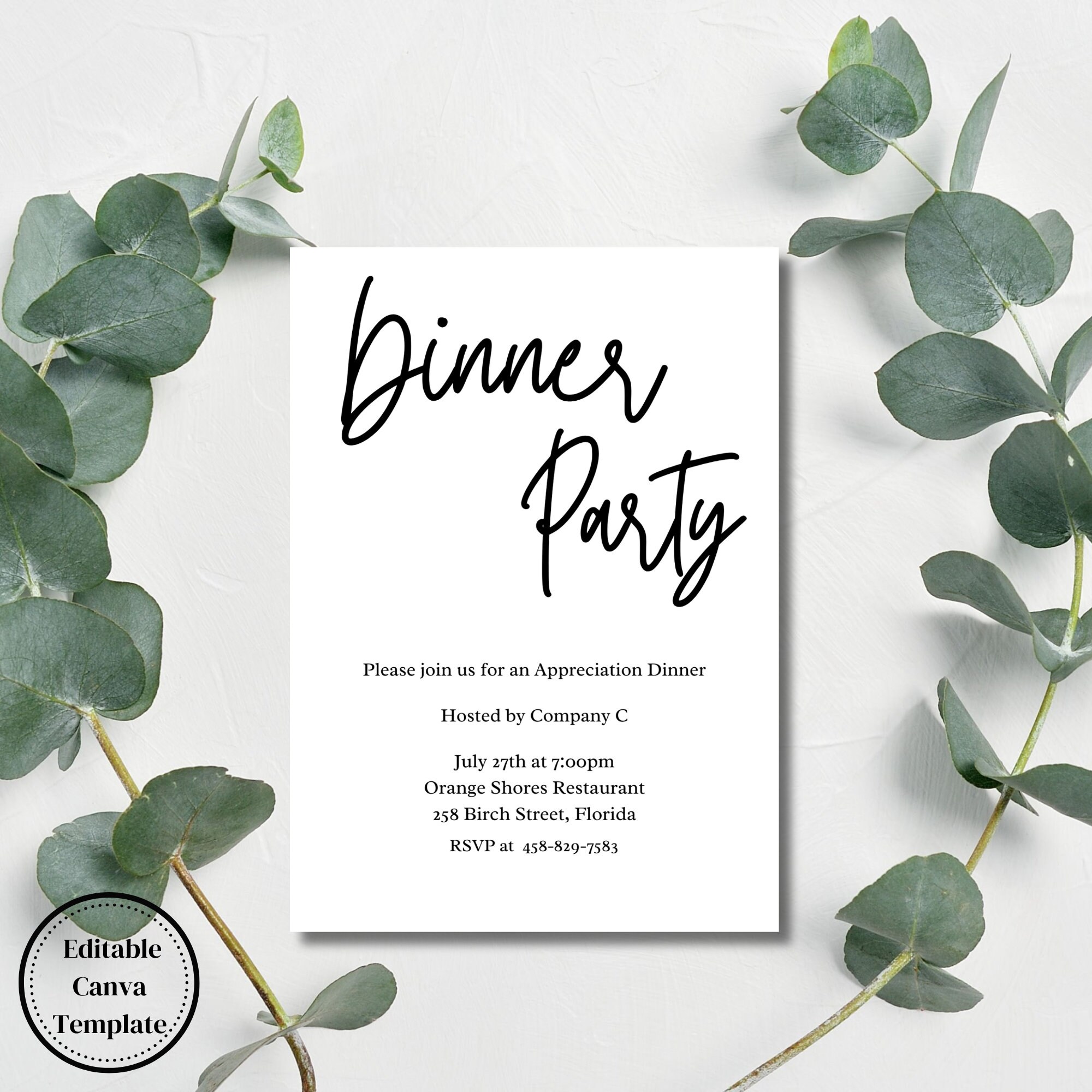 Appreciation Dinner Invitation, Dinner Party, Staff Appreciation ...