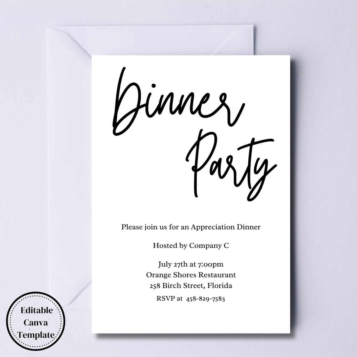 Appreciation Dinner Invitation, Dinner Party, Staff Appreciation ...