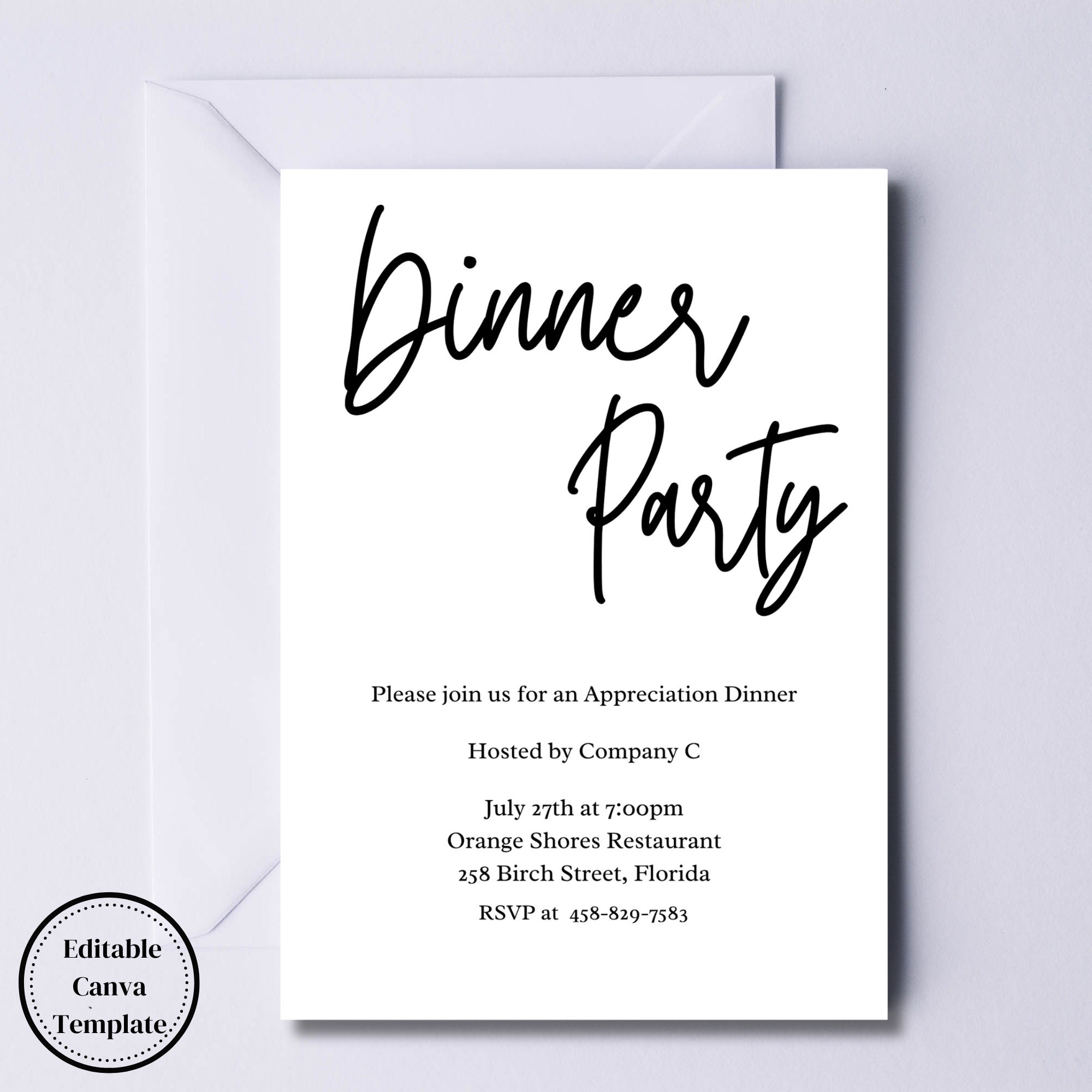 Appreciation Dinner Invitation, Dinner Party, Staff Appreciation ...