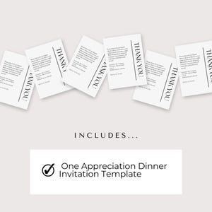 Editable Appreciation Dinner Invitation Template | We Appreciate You ...