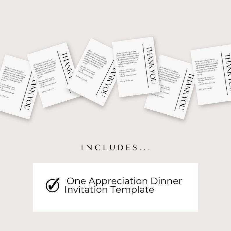 Editable Appreciation Dinner Invitation Template | We Appreciate You ...