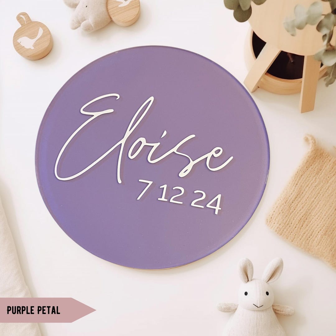 Baby Announcement Sign, Custom Baby Name Sign, Personalized Baby Sign ...