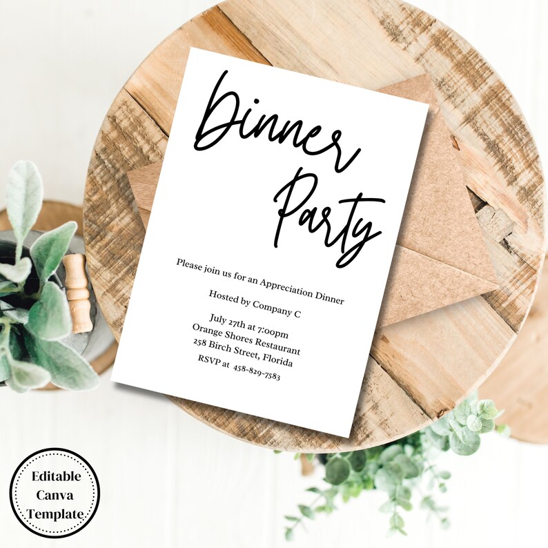 Appreciation Dinner Invitation, Dinner Party, Staff Appreciation ...