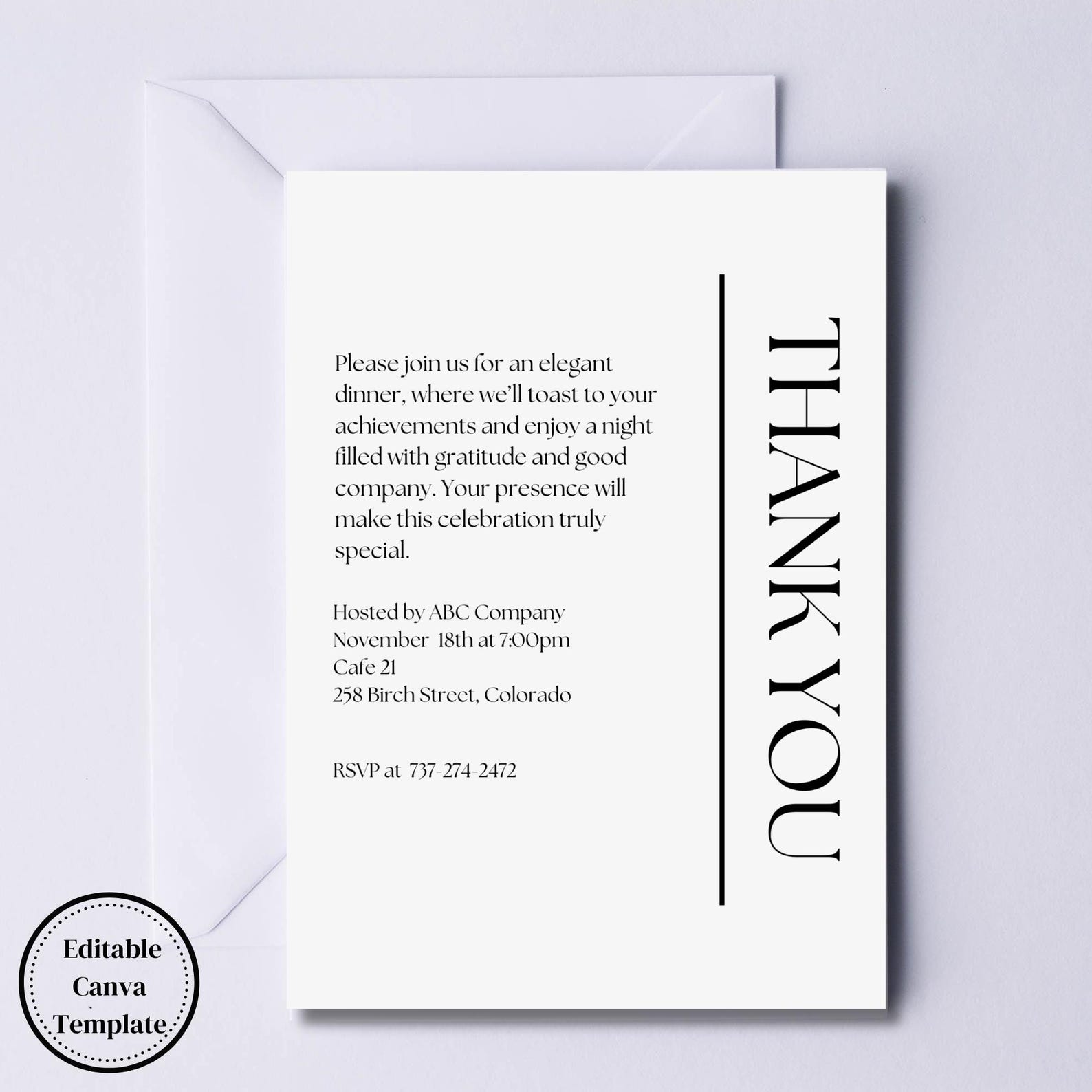 Editable Appreciation Dinner Invitation Template | We Appreciate You ...