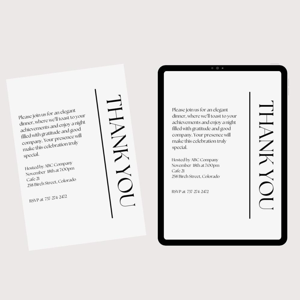 Editable Appreciation Dinner Invitation Template | We Appreciate You ...