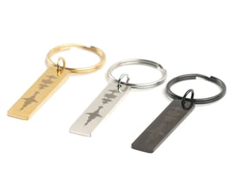 Soundwave Keychain With QR Code, Soundwave Art QR Code, Voice Recording ...