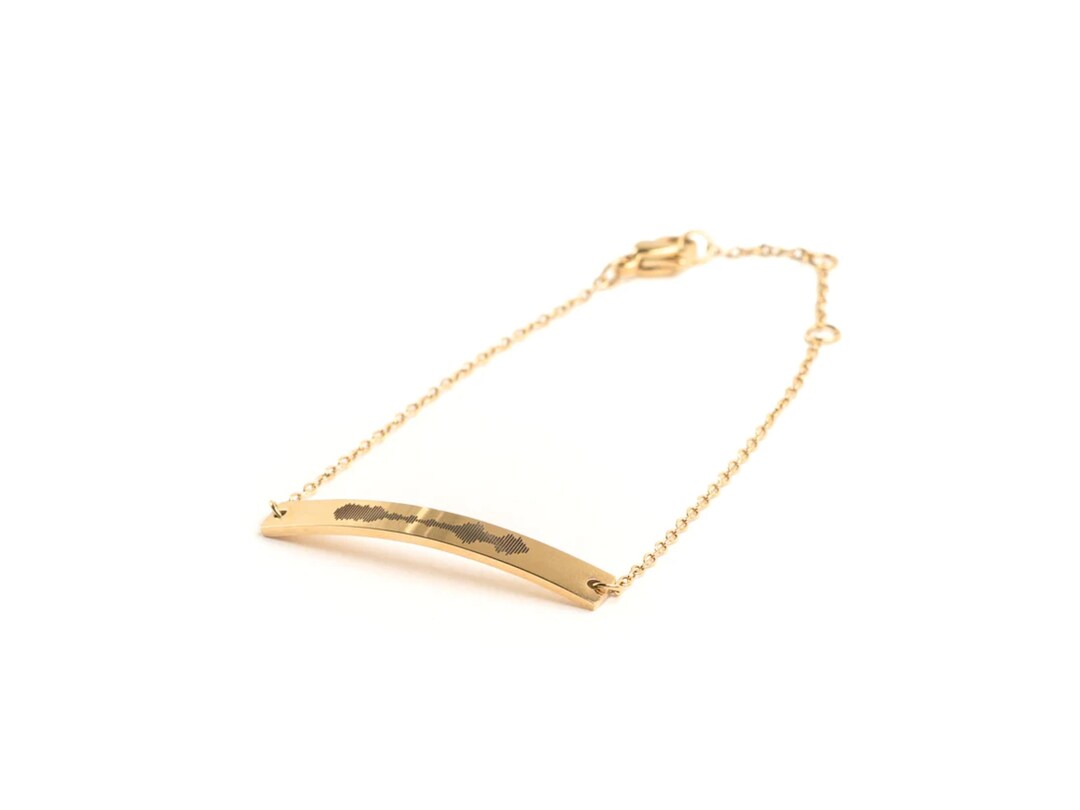 Sound Wave With QR Code Bar Necklace, Baby Sonogram Pendant, Sound Wave ...