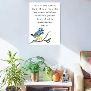 Scripture Canvas Art Matthew 6:26 Do Not Worry - Etsy