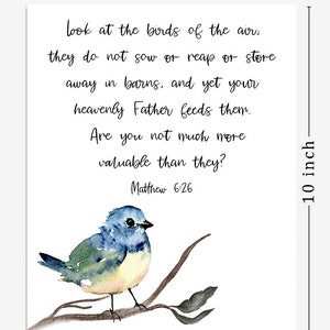 Scripture Canvas Art Matthew 6:26 Do Not Worry - Etsy