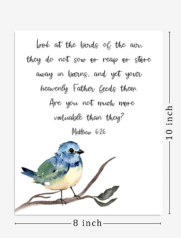 Scripture Canvas Art Matthew 6:26 Do Not Worry - Etsy
