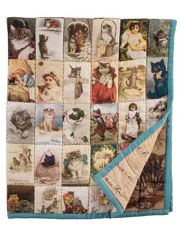 Cat Lovers Victorian Postcard Quilt - Etsy