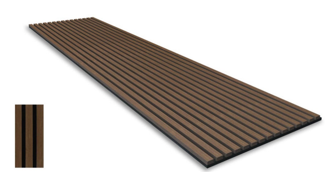 SAMPLE - Smoked Oak - Acoustic Wood Slat Wall Panel - Etsy