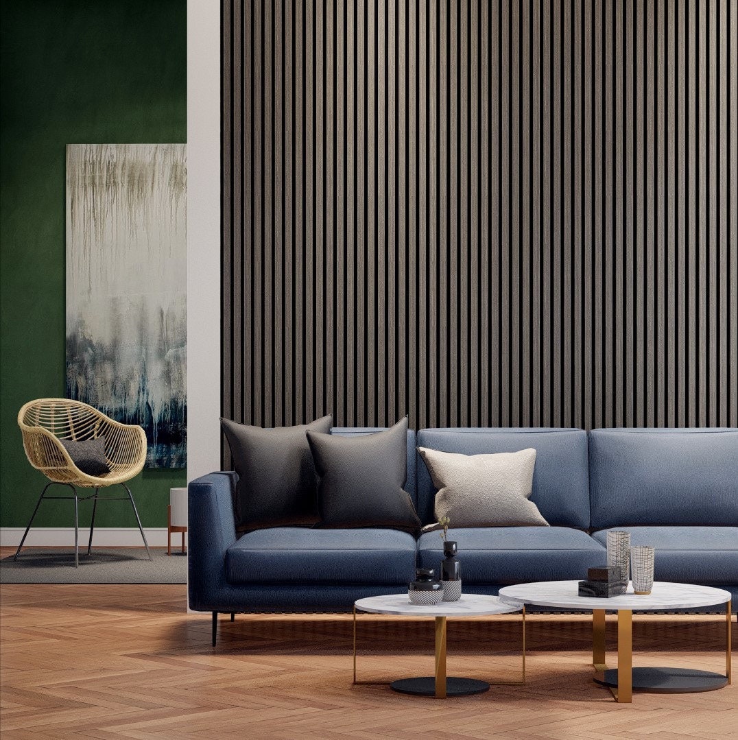 SAMPLE - Grey Oak - Acoustic Wood Slat Wall Panel - Etsy