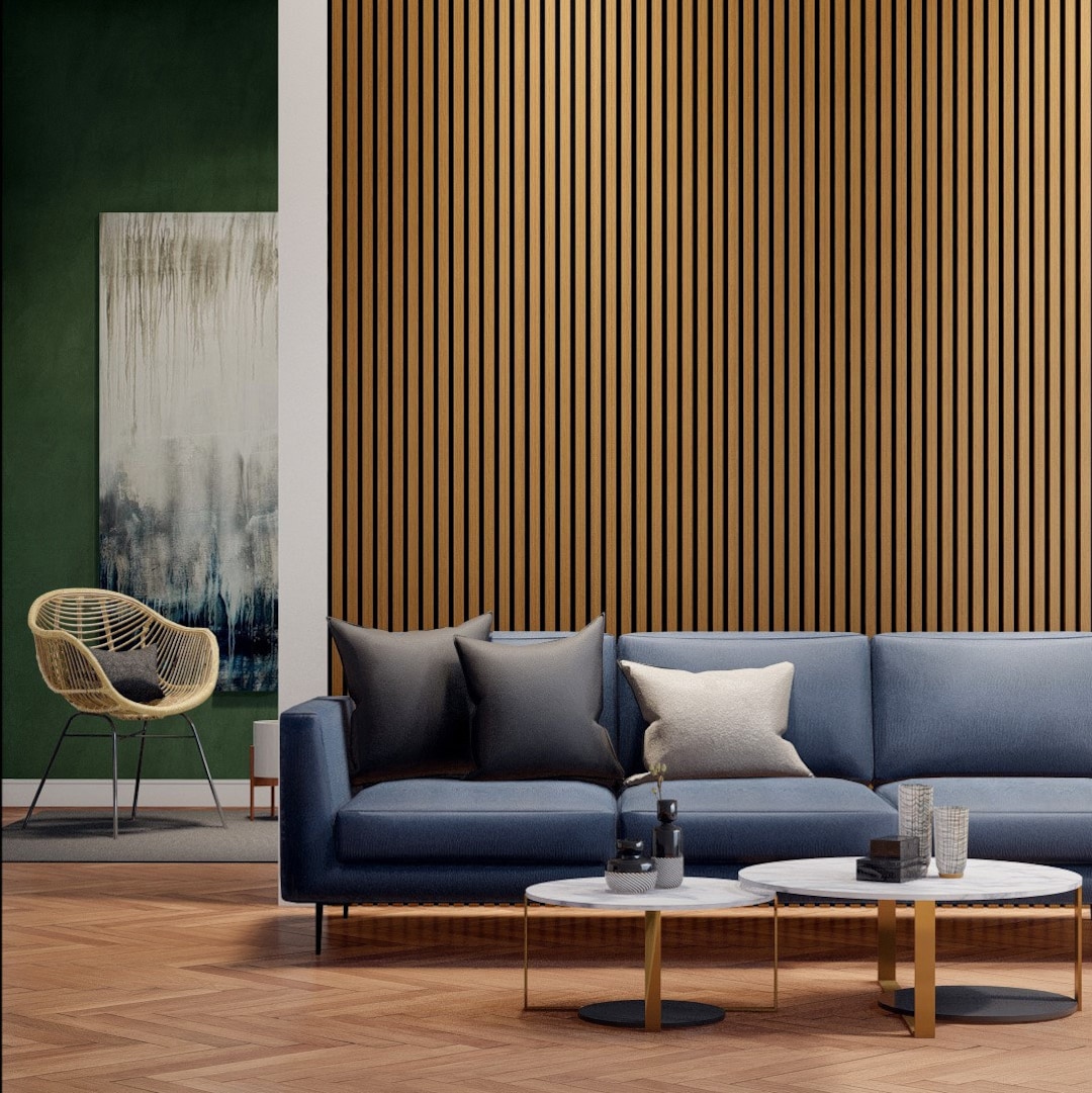 Acoustic Wood Slat Wall Panel - Teak - Etsy