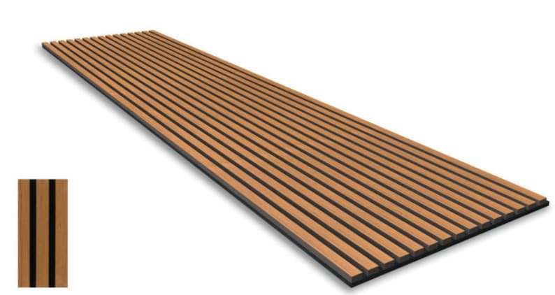 SAMPLE - Teak - Acoustic Wood Slat Wall Panel - Etsy