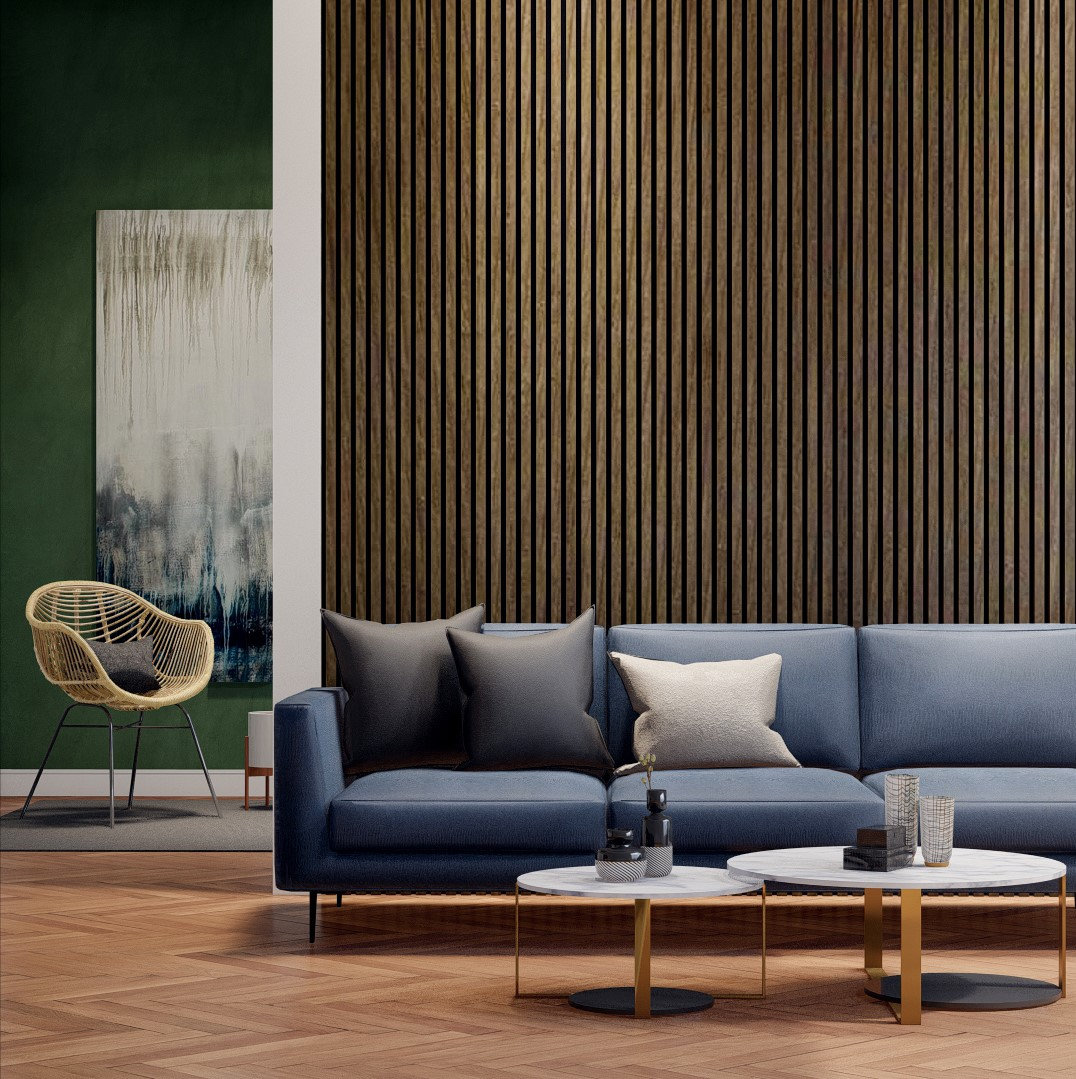 SAMPLE - Smoked Oak - Acoustic Wood Slat Wall Panel - Etsy