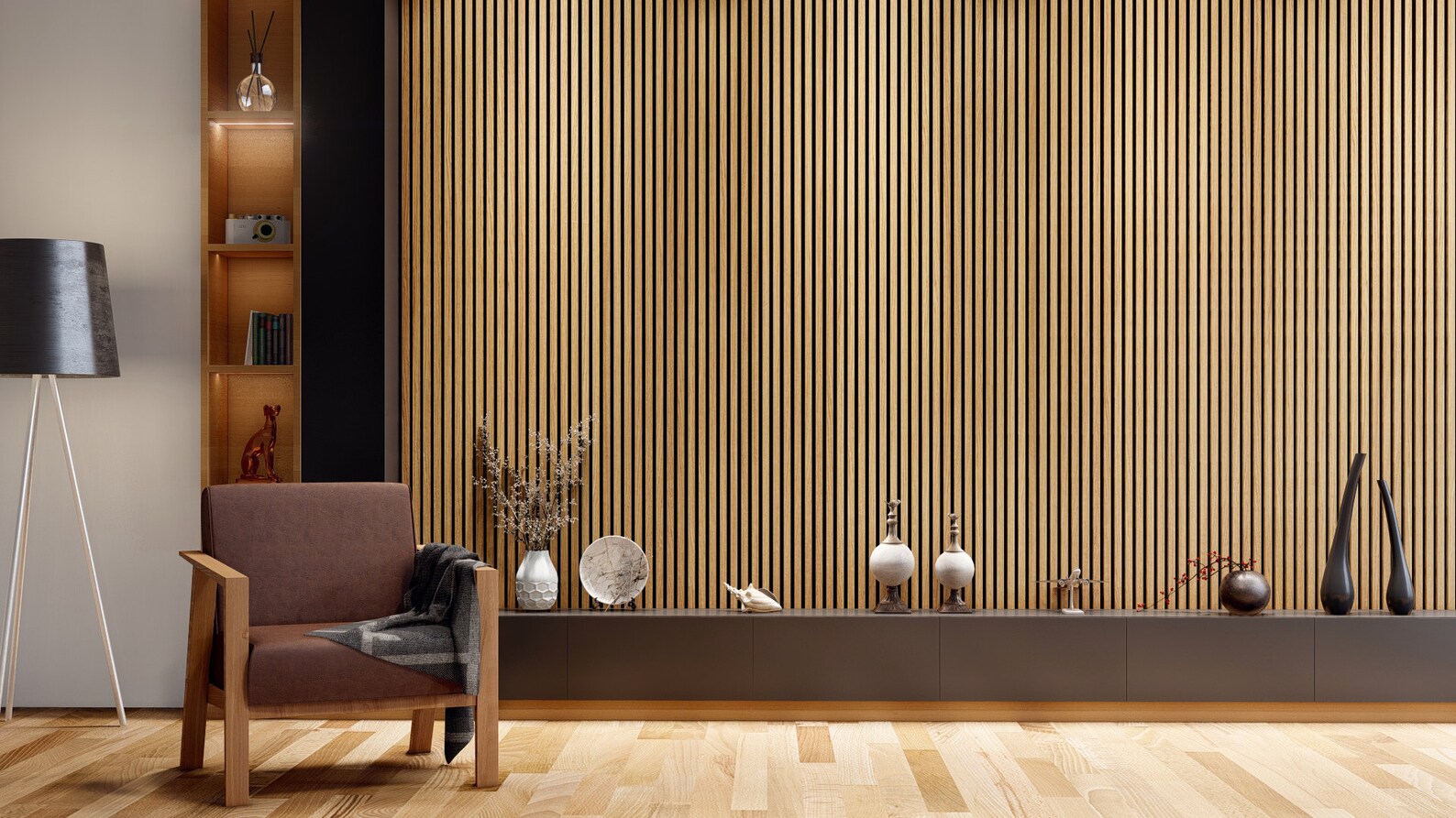 Acoustic Wood Slat Wall Panel - Oak - Etsy