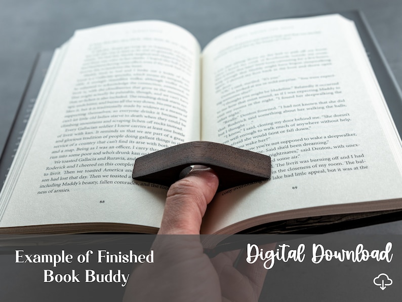 Book Buddy | Book Page Holder| Thumb Saver | .svg File | CNC File ...