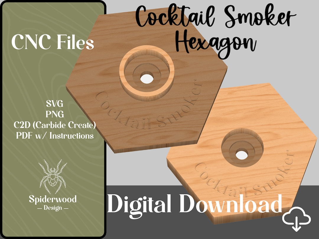 Cocktail Smoker (hexagon Design) | Whiskey Smoker | .svg File | CNC ...