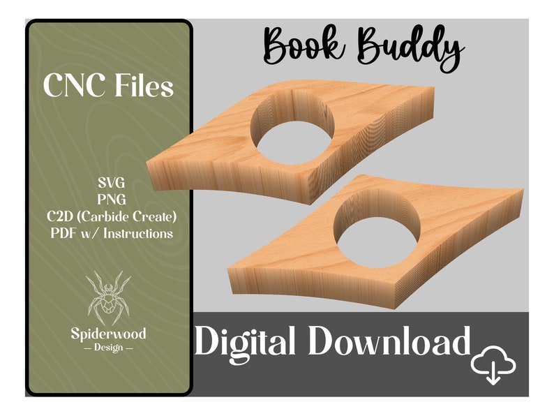 Book Buddy | Book Page Holder| Thumb Saver | .svg File | CNC File ...