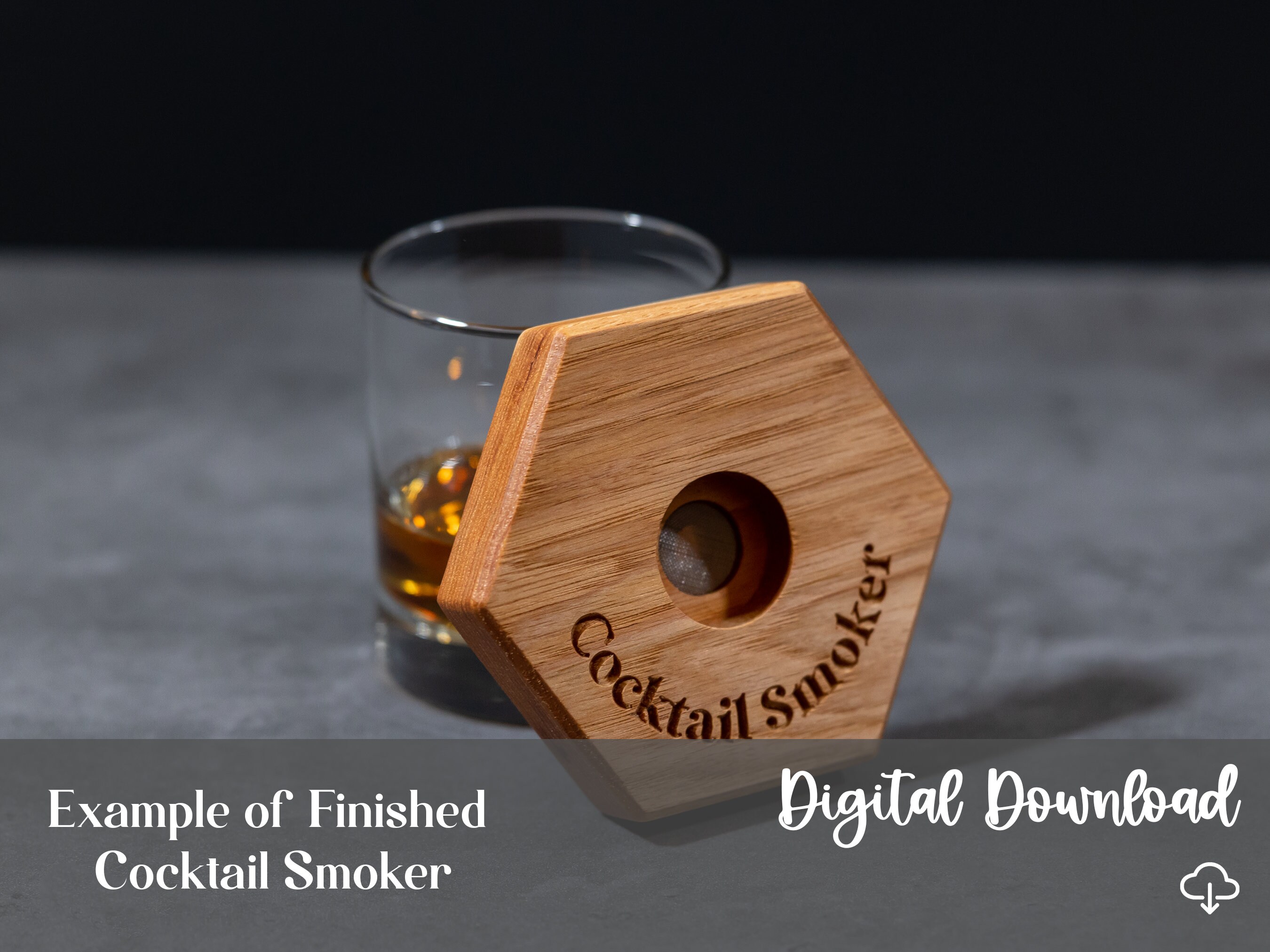 Cocktail Smoker hexagon Design Whiskey Smoker .svg File CNC File .png ...