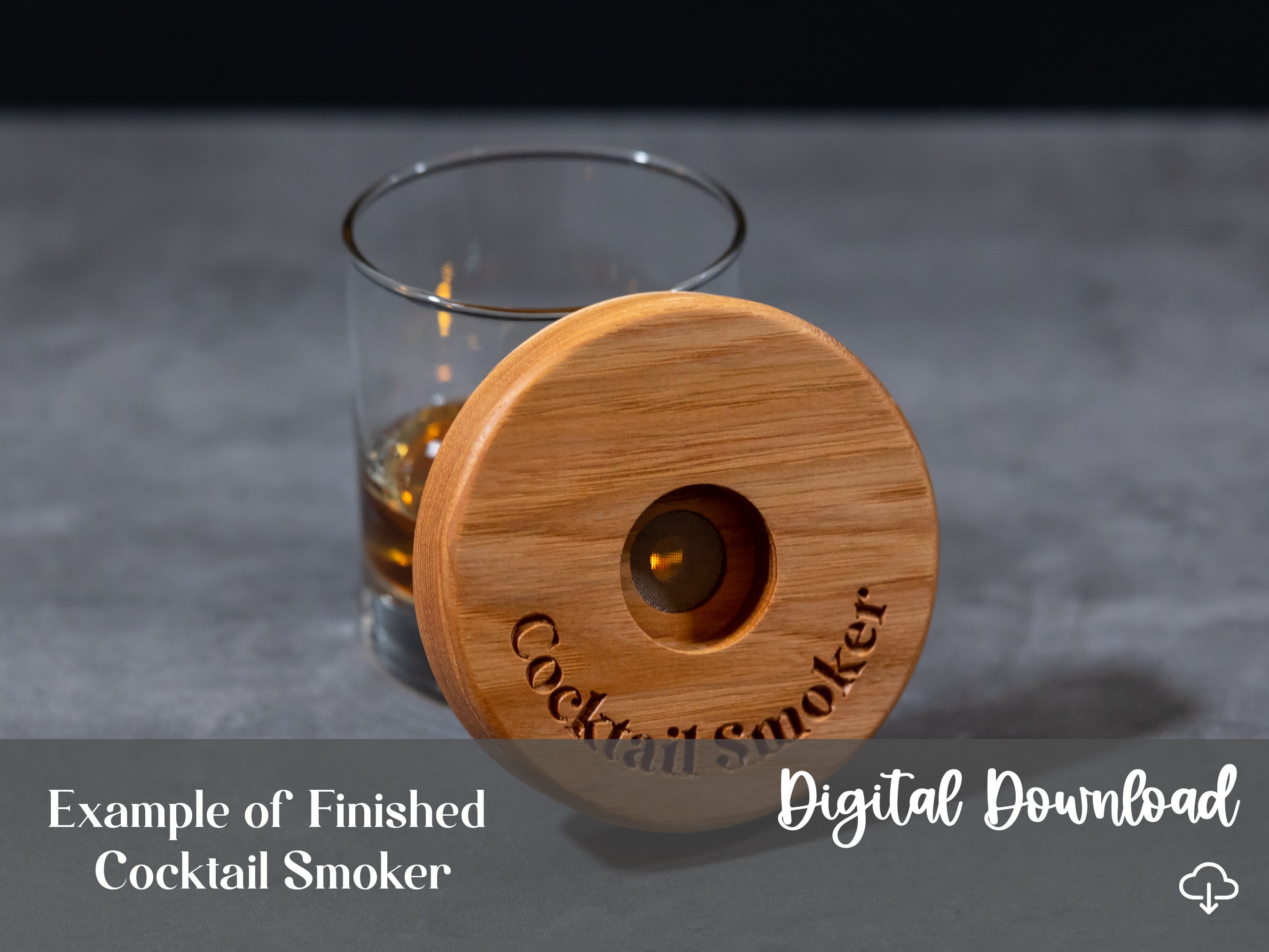 Cocktail Smoker round Design Whiskey Smoker .svg File CNC File .png ...