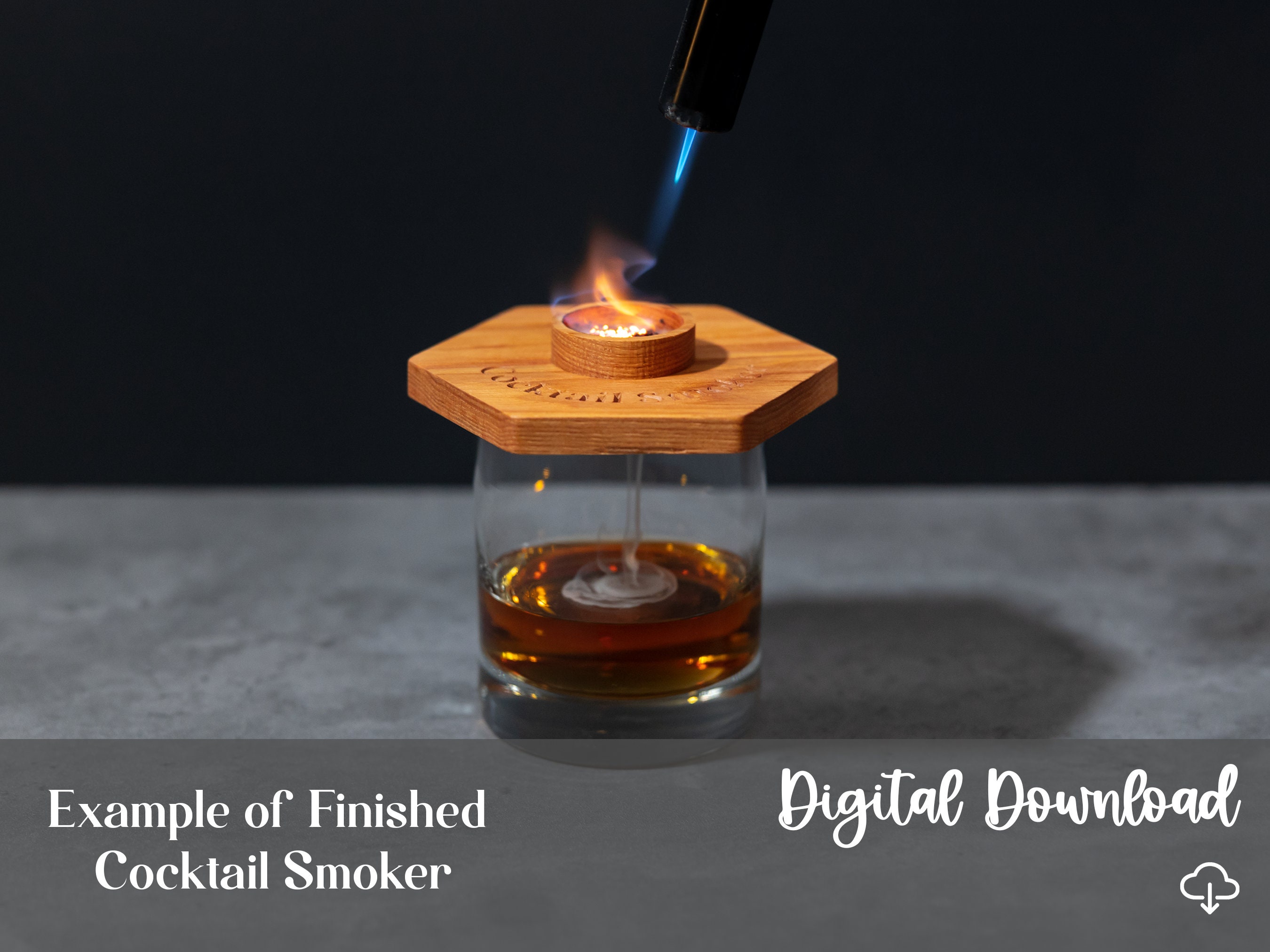 Cocktail Smoker (round Design) | Whiskey Smoker | .svg File | CNC File ...