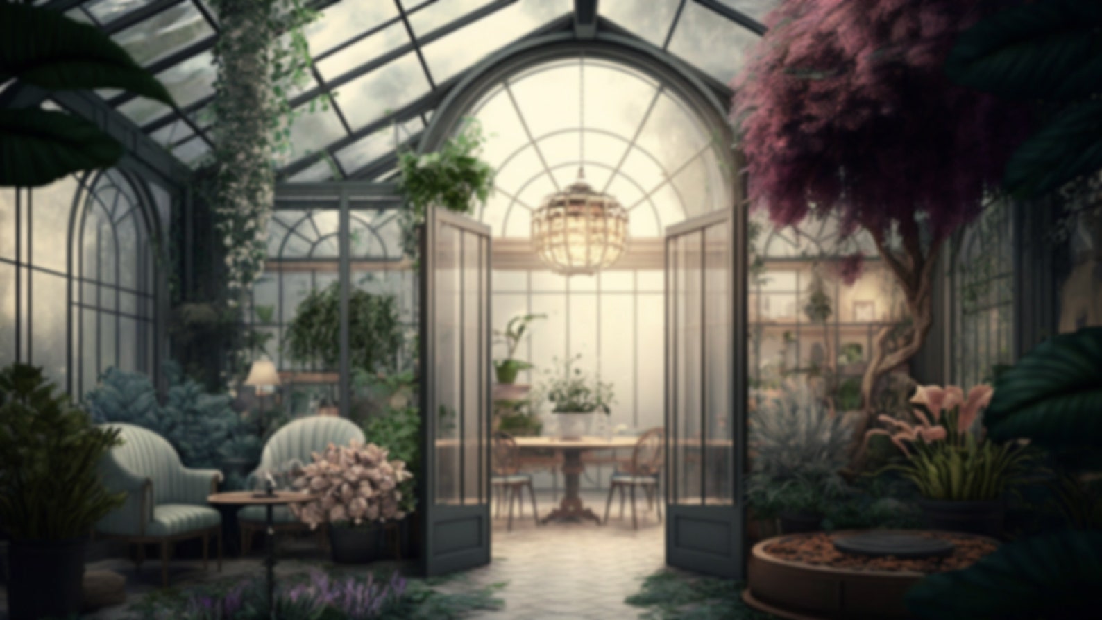 4 Different 4 Greenhouse Zoom Background Backdrop for Zoom Meeting ...