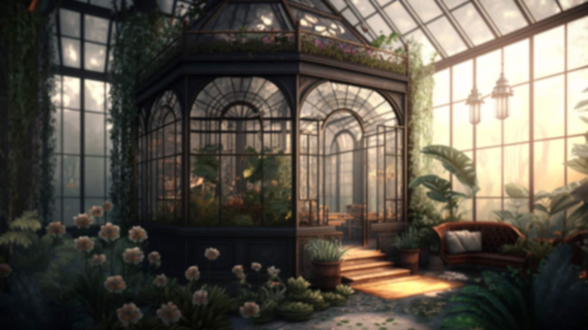 4 Different 4 Greenhouse Zoom Background Backdrop for Zoom Meeting ...