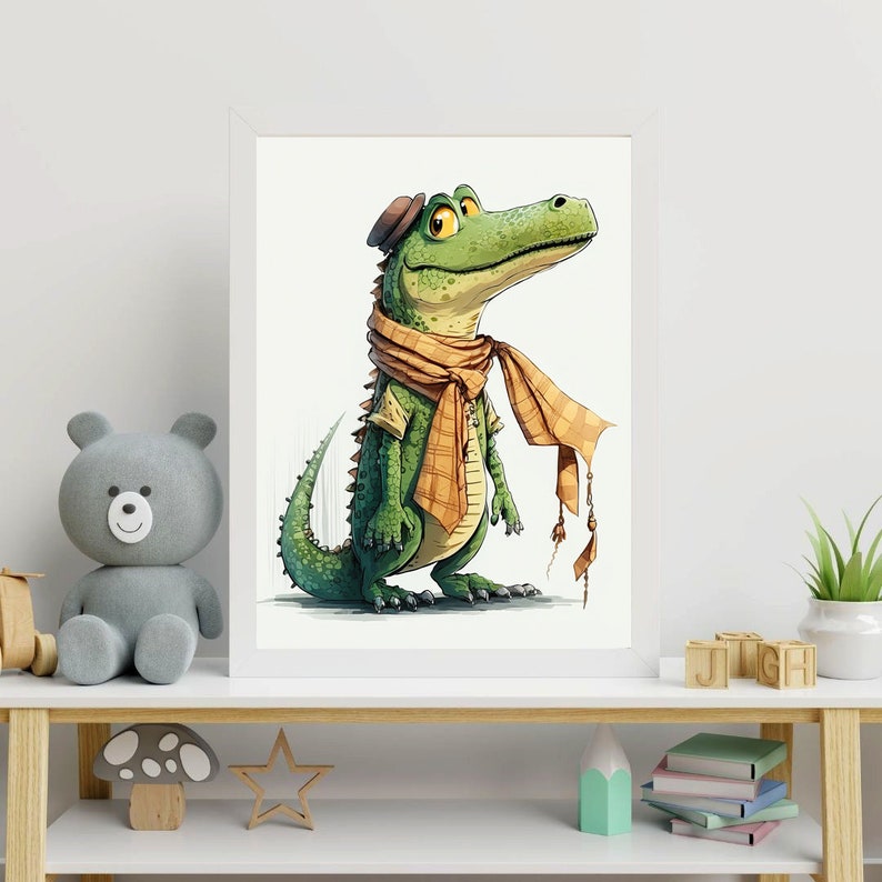 Printable Crocodile Wall Art Kids Room Nursery Wall Art - Etsy