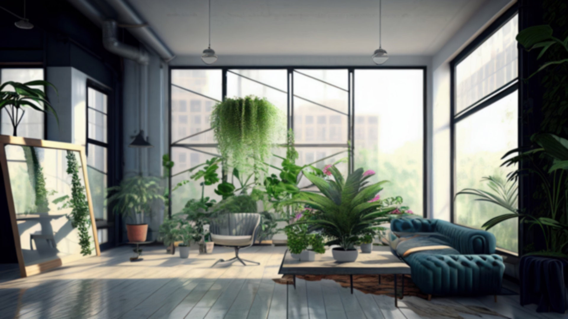 5 Modern Rooms With Plants for Zoom Meetings Room for Zoom Backdrop ...