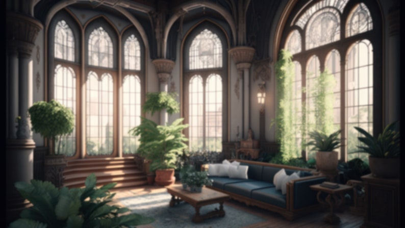 5 Victorian Rooms Zoom Background Digital Backdrop for Zoom Zoom ...